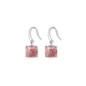 FV JEWELLERY La Stèle Sterling Silver Dome Earrings - Gray/pink