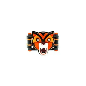GISSA BICALHO Handmade Acrylic Bracelet Tiger Orange - Yellow