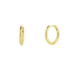 SPERO LONDON Fine 14ct Solid Hoop Earrings - Gold
