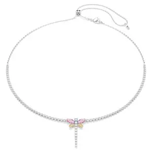 SWAROVSKI Y-necklace With Heart-shaped Pendant And Pearls - Multicoloured