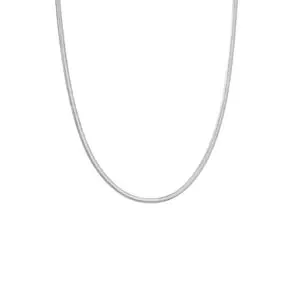 VANCHI Estelle Herringbone Chain Necklace - Silver