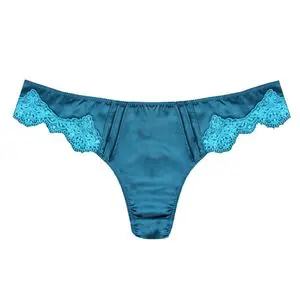 TALLULAH LOVE Opulent Lace In Peacock Brief - Blue