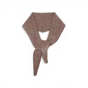 LOOM & COVE 100% Cashmere Stripe Triangle Scarf /camel - Brown