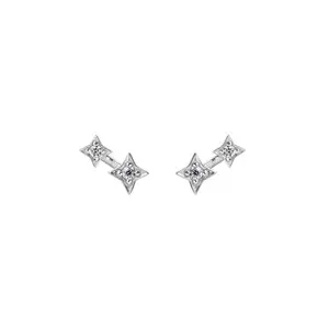 BLOOMTINE | EARTH ANGEL HQ Illuminess™ Mini Sterling Shooting Star Studs - Silver