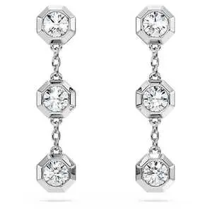 SWAROVSKI Octagon Drop Earrings With 1.00 Carat Laboratory-grown Diamond In 18k Yellow Gold - White