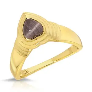 GLAMROCKS JEWELRY Heart Of Stone Ring Black - Gold