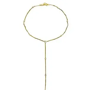 Persia Donà Jewelry Sparkly Lariat Necklace - Gold