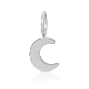 Maya Brenner Designs Charm Pendant Moon White Gold - Silver