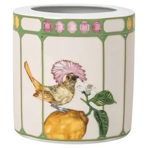 SWAROVSKI Idyllia Vase With Bird And Fruit Motifs - Multicoloured