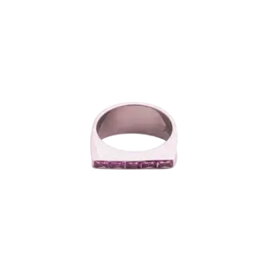 MIDDLE FINGER Diamond Back In & Pink Sapphire - Silver