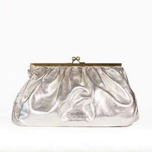 DANNI RO Porto Clutch Metallic Leather - Silver