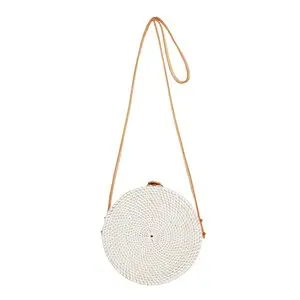 BETSY & FLOSS Santorini Basket Bag With Tan Strap