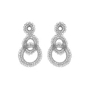 LAVISH BY TRICIA MILANEZE All Artemis Handmade Crochet Earrings - Silver