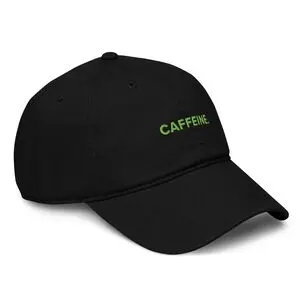 ANCHOR & CREW Gustatory Caffeine. Cotton Embroidered Cap - Black
