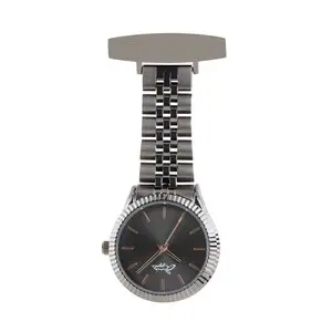 BERMUDA WATCH COMPANY Annie Apple Callista Rose Gold/gunmetal Link Nurse Fob Watch - Grey