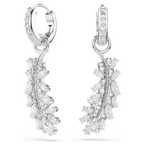 SWAROVSKI Vienna Feather Dangle Earrings With Zirconia