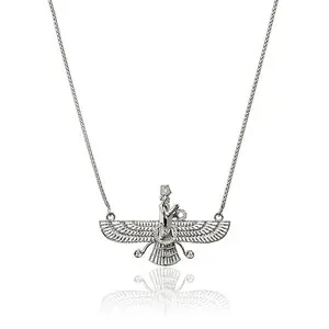 KAIZARIN Angel Anunaki Necklace In 18 Carat White Gold & Diamonds - Silver