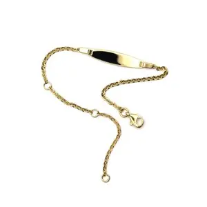 VICSTONENYC FINE JEWELRY Yellow Solid Id Bracelets - Gold