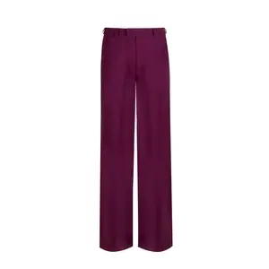 GUNDA HAFNER LTD Straight Leg Merino Wool Trousers - Red