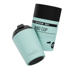Fressko Bino 8oz / 227ml Reusable Coffee Cup, Stainless Steel Breezy - Blue