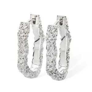 LUCY QUARTERMAINE Solid Sterling Small Hula Hoop Earrings - Silver