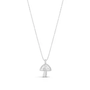 SHYMI Mushroom Charm Necklace - Silver