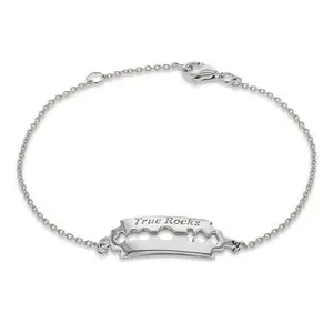 TRUE ROCKS Sterling Razor Blade Bracelet