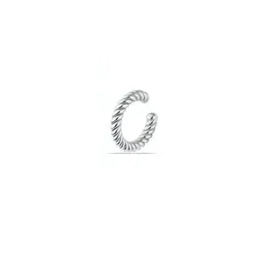 SPERO LONDON Twisted Sterling Ear Cuff No Piercing - Silver