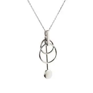 GUTTA DESIGN Rhodium-plated Sterling Mesh Necklace - Silver
