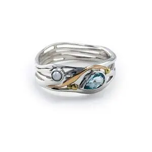 Isla Silver Pearl Rings For Women