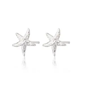 LILY CHARMED Sterling Starfish Stud Earrings Animal Earrings - Silver