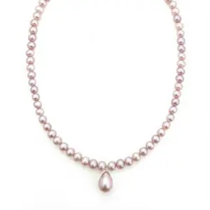 LENI JAMES The Aura Pearl Necklace - Pink
