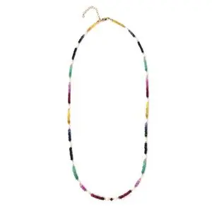 Shar Oke Mixed Sapphire & Freshwater Pearls Necklace - Gold