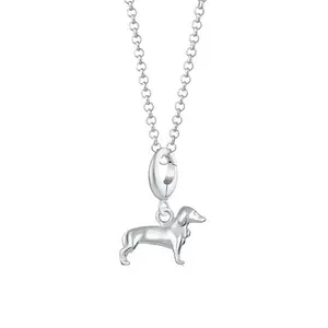 LILY CHARMED Sterling Sausage Dog Charm Necklace - Silver