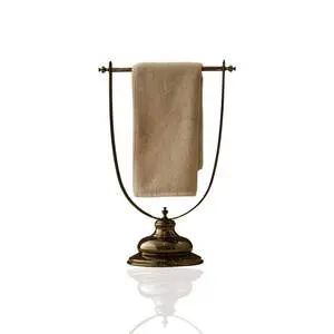 MARLETH Handmade Solid Brass Towel Holder - Brown