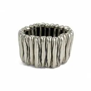 BY VIRGO Gaia Antique Wide Bracelet - Silver