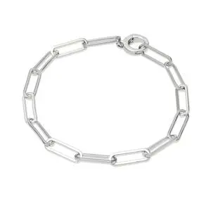 Grossé Platinum Plated Chain Bracelet, Series Gem Mix - Silver