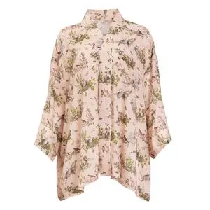 FABLE ENGLAND Neutrals / Morning Song Short Kimono - Orange