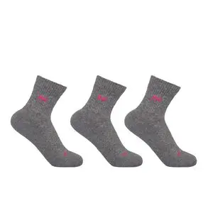 PEPER HAROW - MADE IN ENGLAND Three Pack Quarter Recycled Sport Socks - Grey
