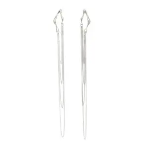 DARIA PACELLI JEWELRY North Chain Drop Earrings - Silver