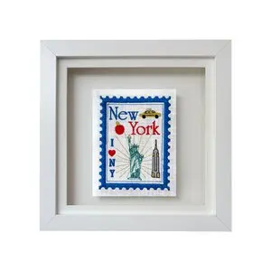 LILLY LOVES New York Postcard Embroidery