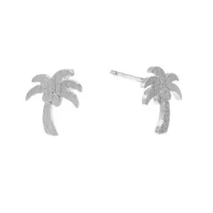 BERMUDA WATCH COMPANY Annie Apple Sterling Palm Tree Stud Earrings - Silver