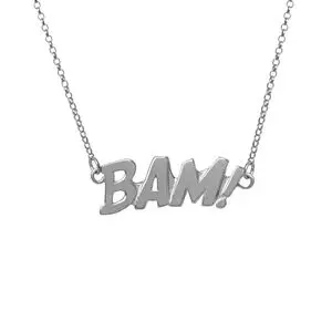 EDGE ONLY Bam! Letters Necklace Sterling - Silver