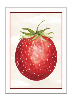 BELL HUTLEY Floating Bosch Strawberry Print
