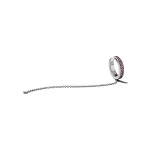 ONI Pink Tourmaline Studded Ear Cuff - Silver