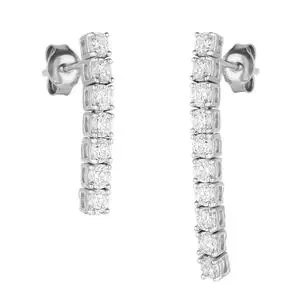 SPERO LONDON Sterling Tennis Earring Long & Short Single - Silver