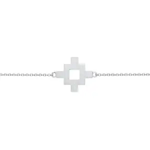 SHEIDA FARROKHI Silver / White Minimal Flower Bracelet Solid White Gold - Silver/white