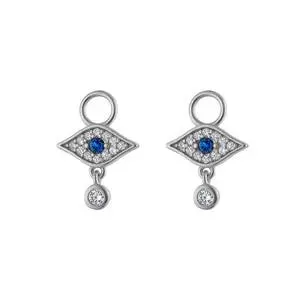 OUTOFOFFICE Evil Eye Huggies Earring Charm - Silver