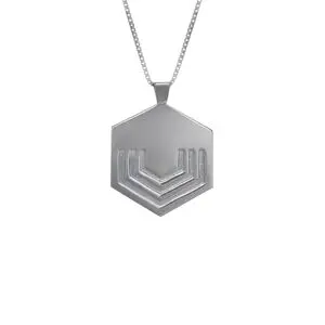 EDGE ONLY Hexagon Pendant Sterling - Silver