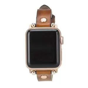 LEATHERE Apple Watch Rustic Leather Strap Detroit - Brown
